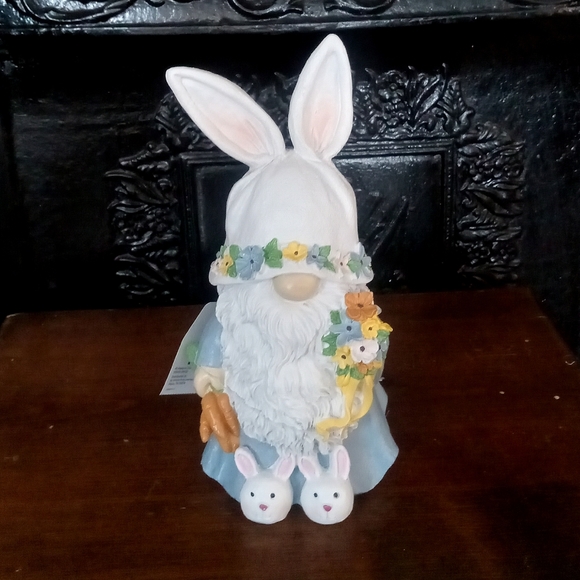 homegoods | Accents | Gnome With Bunny Ears Resinceramic Pastel Decor ...